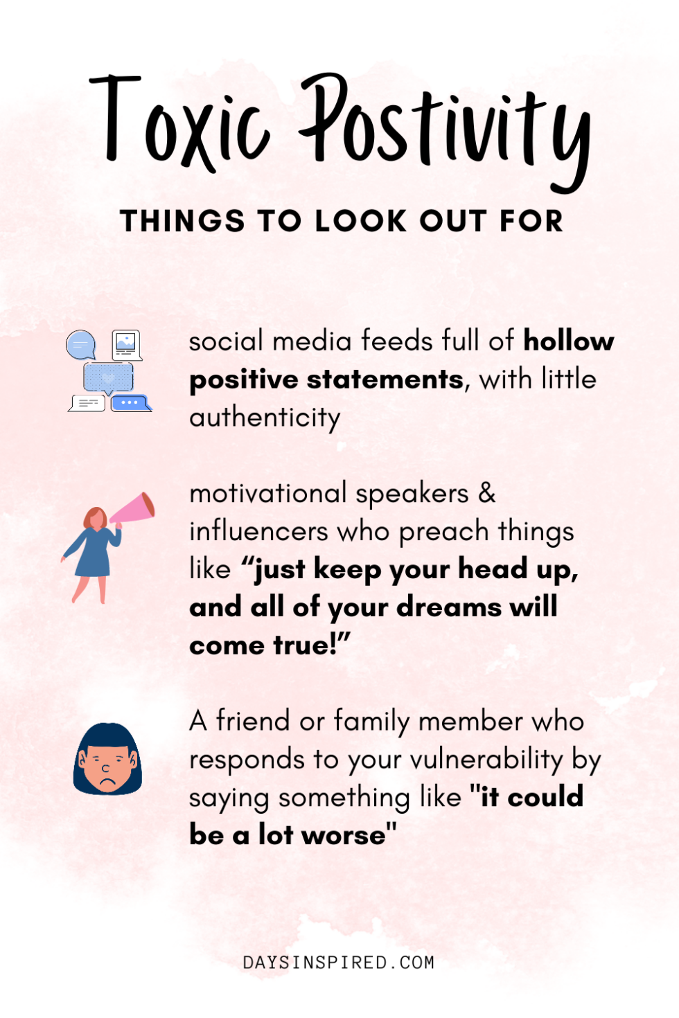 What is Toxic Positivity? How To Spot It & What To Do Instead - Days ...