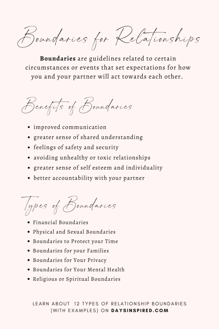 12 Boundaries to Set For a Healthy Relationship, With Examples - Days ...